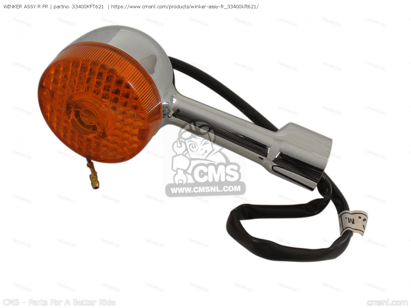 33400KFT621: WINKER ASSY R FR Honda - buy the 33400-KFT-621 at CMSNL