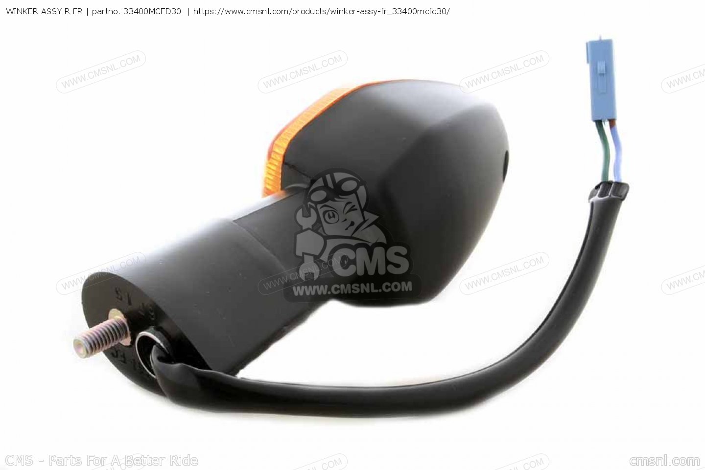 33400MCFD30: WINKER ASSY R FR Honda - buy the 33400-MCF-D30 at CMSNL