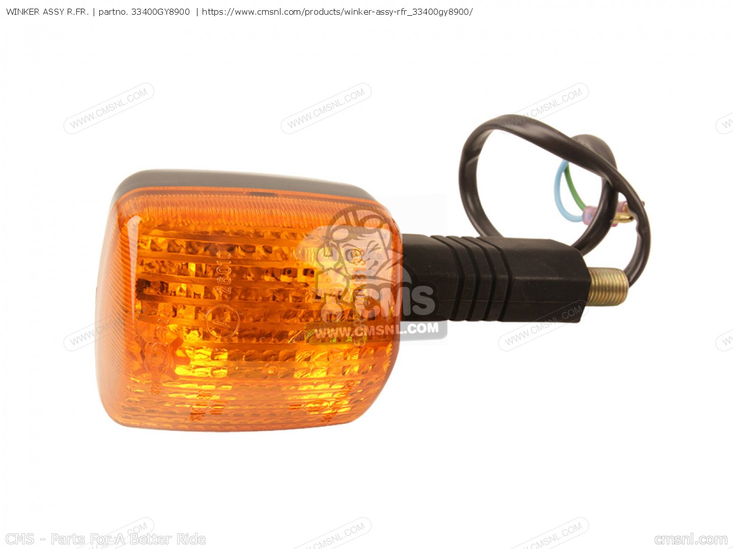 33400GY8900: WINKER ASSY R.FR. Honda - buy the 33400-GY8-900 at CMSNL