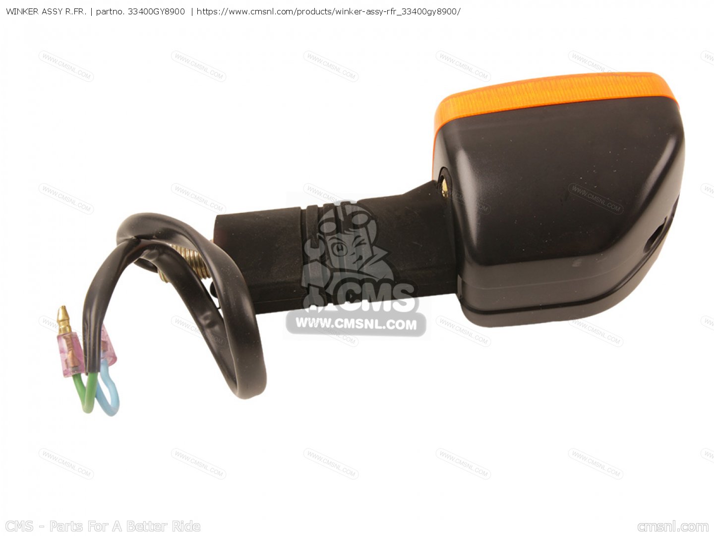 33400GY8900: WINKER ASSY R.FR. Honda - buy the 33400-GY8-900 at CMSNL