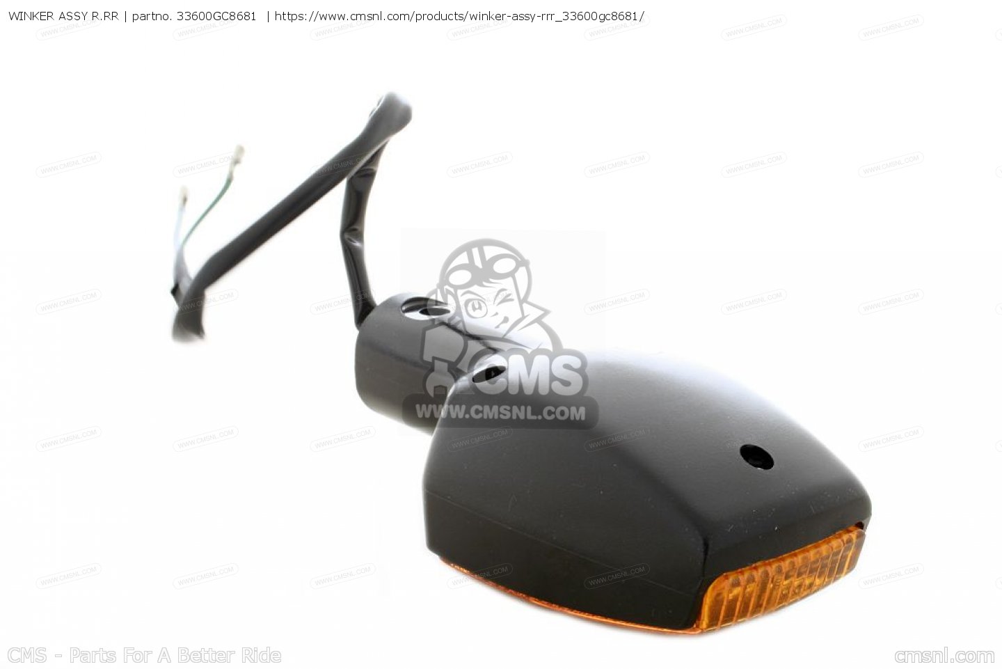 33600GC8681: WINKER ASSY R.RR Honda - buy the 33600-GC8-681 at CMSNL