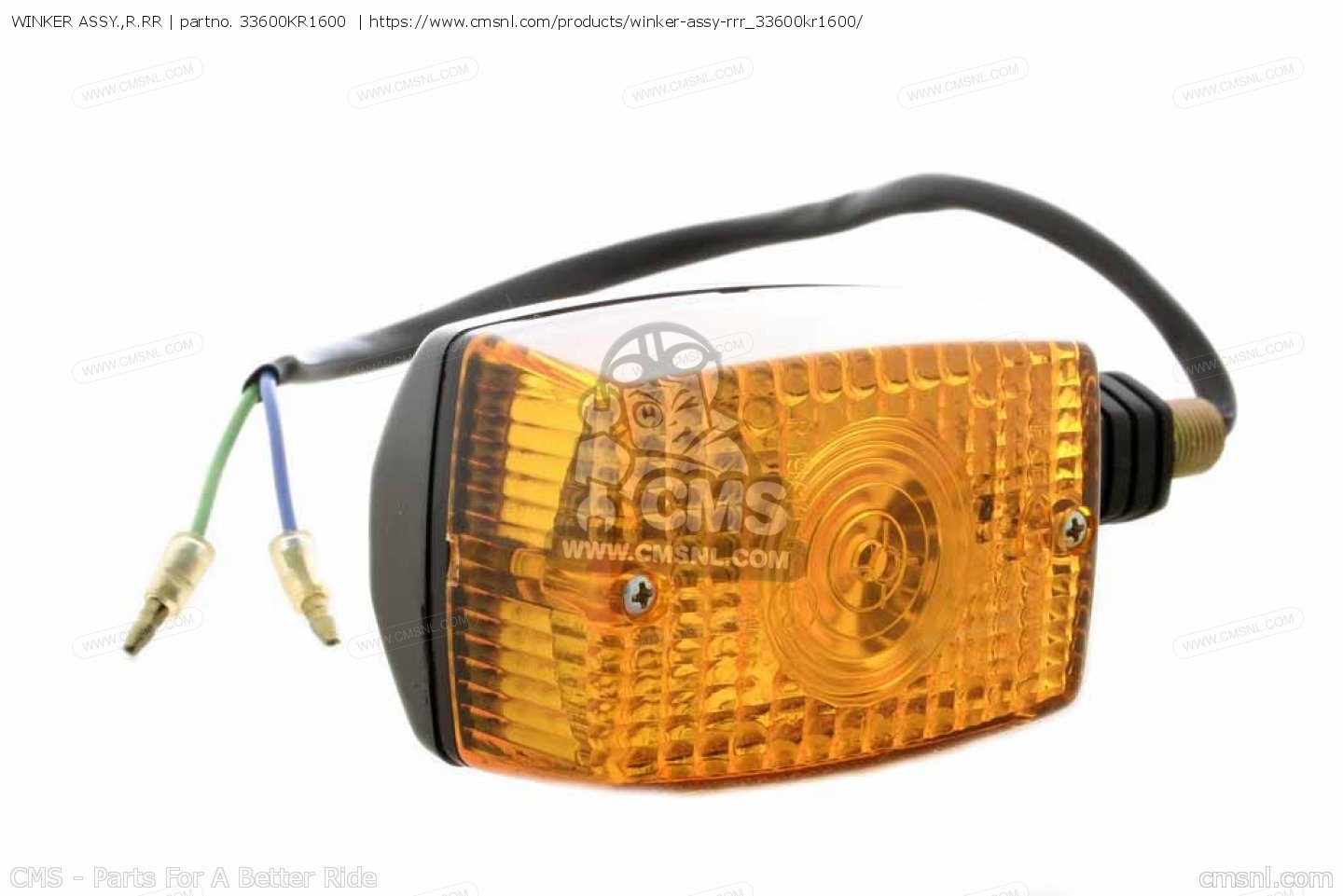 33600KR1600: Winker Assy.,r.rr Honda - buy the 33600-KR1-600 at CMSNL