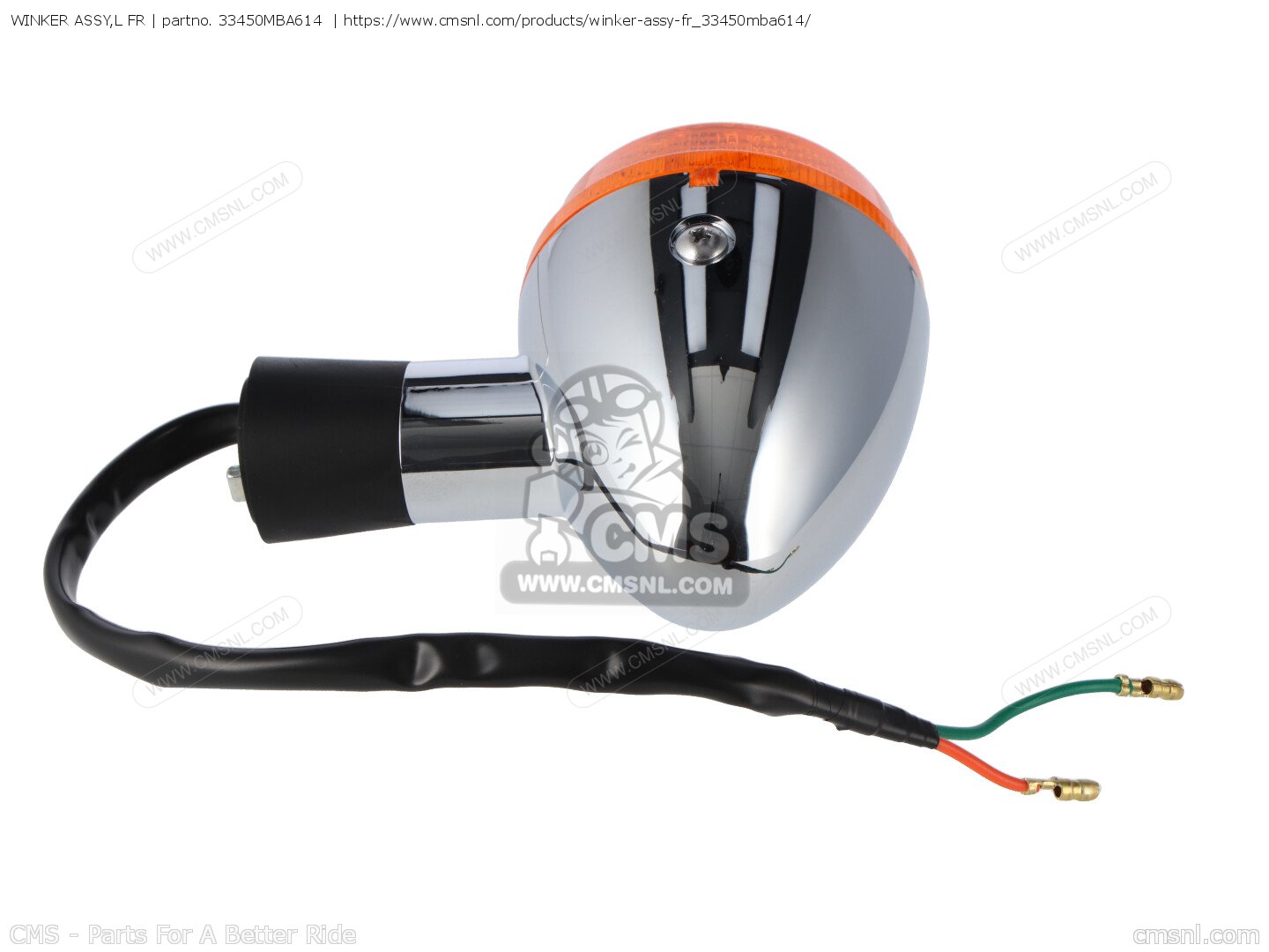 33450MBA614: WINKER ASSY,L FR Honda - buy the 33450-MBA-614 at CMSNL