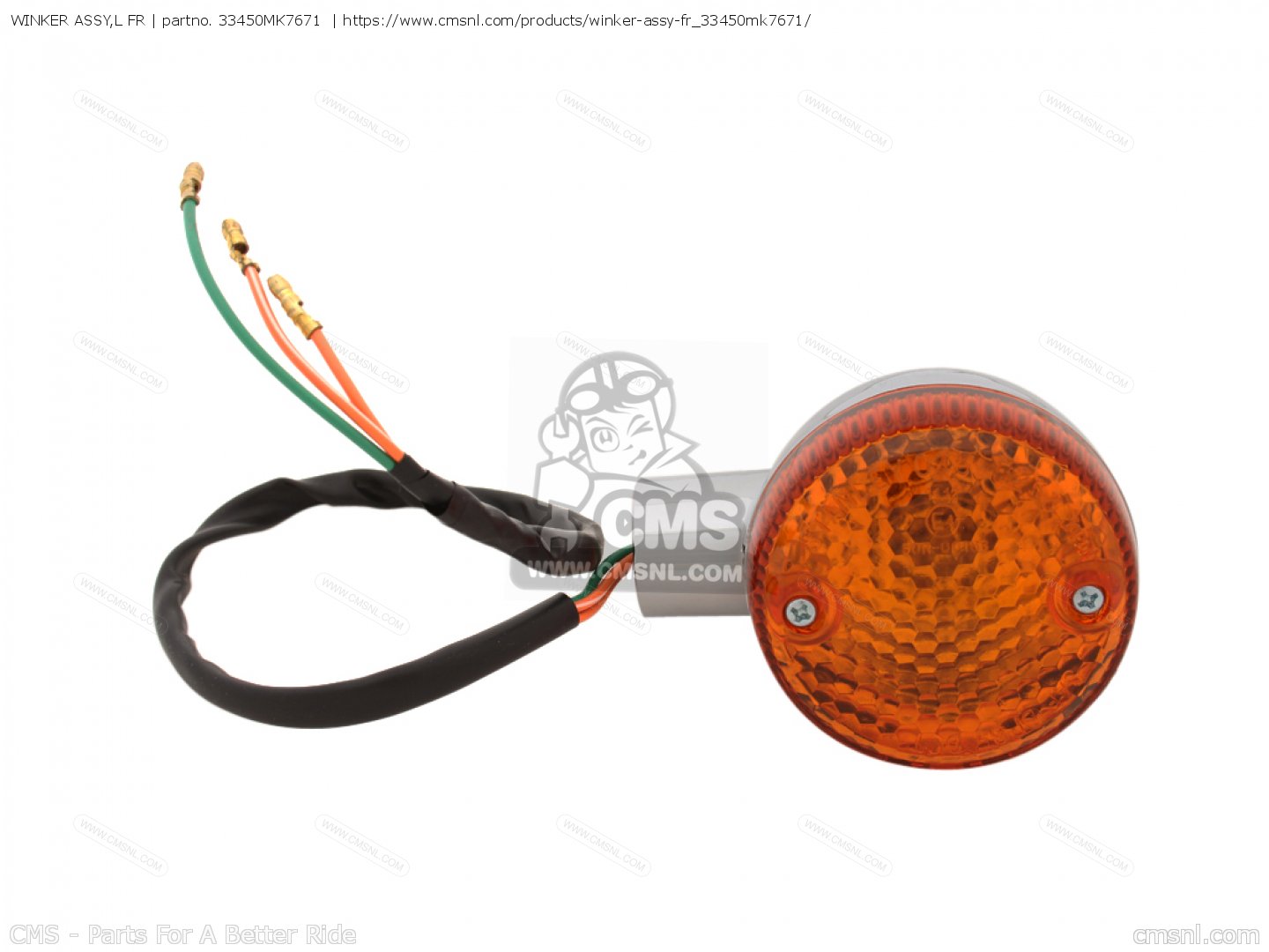 33450MK7671: Winker Assy,l Fr Honda - buy the 33450-MK7-671 at CMSNL