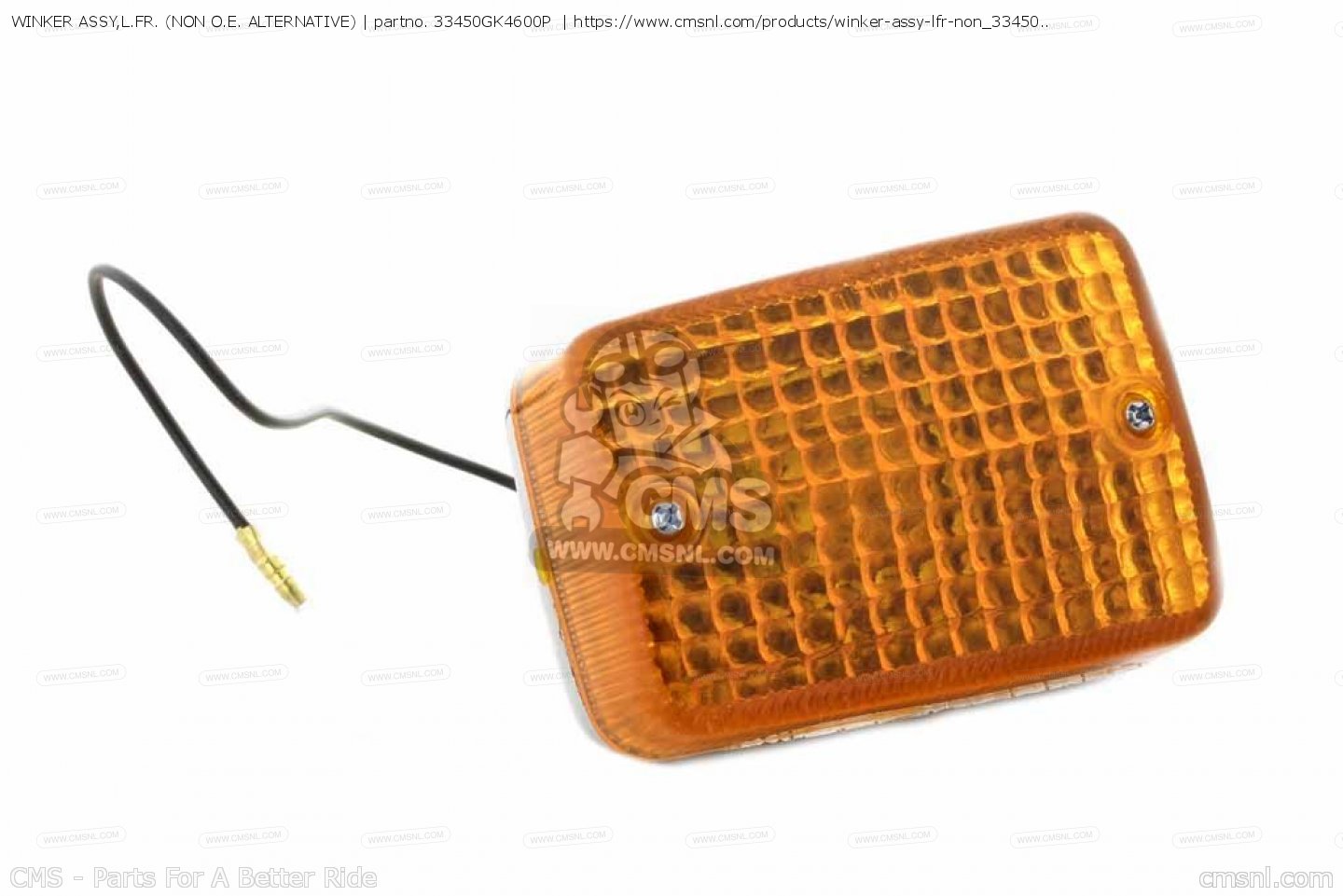 33450GK4600P: WINKER ASSY,L.FR. Honda - buy the 33450-GK4-600P at CMSNL