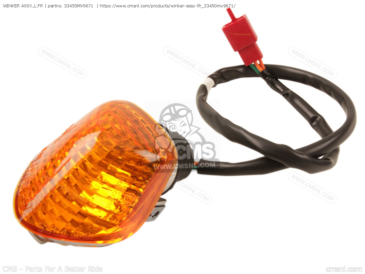 33450MV9671: WINKER ASSY.,L.FR Honda - buy the 33450-MV9-671 at CMSNL