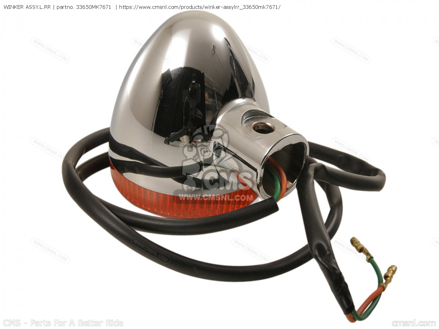 33650MK7671: WINKER ASSY.L.RR Honda - buy the 33650-MK7-671 at CMSNL