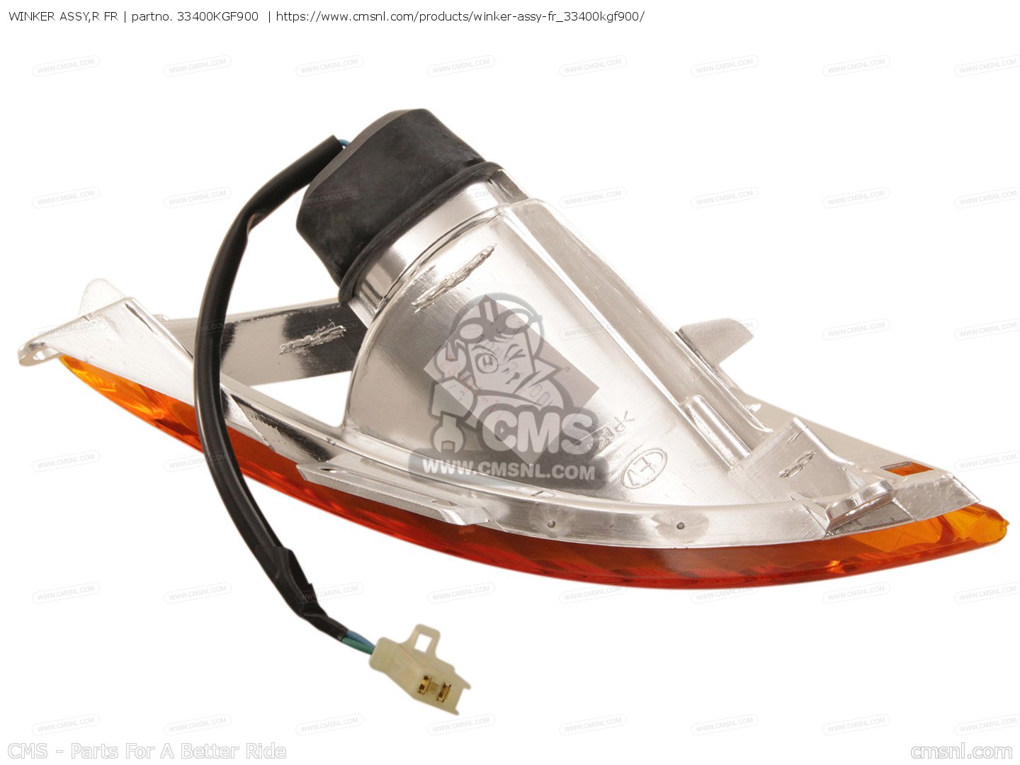 33400KGF900: WINKER ASSY,R FR Honda - buy the 33400-KGF-900 at CMSNL