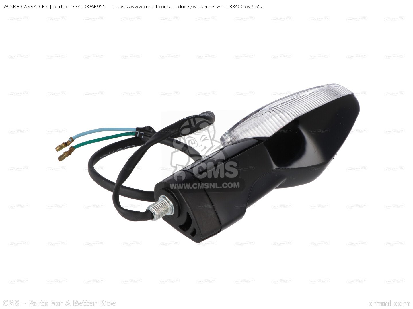 33400KWF951: WINKER ASSY,R FR Honda - buy the 33400-KWF-951 at CMSNL