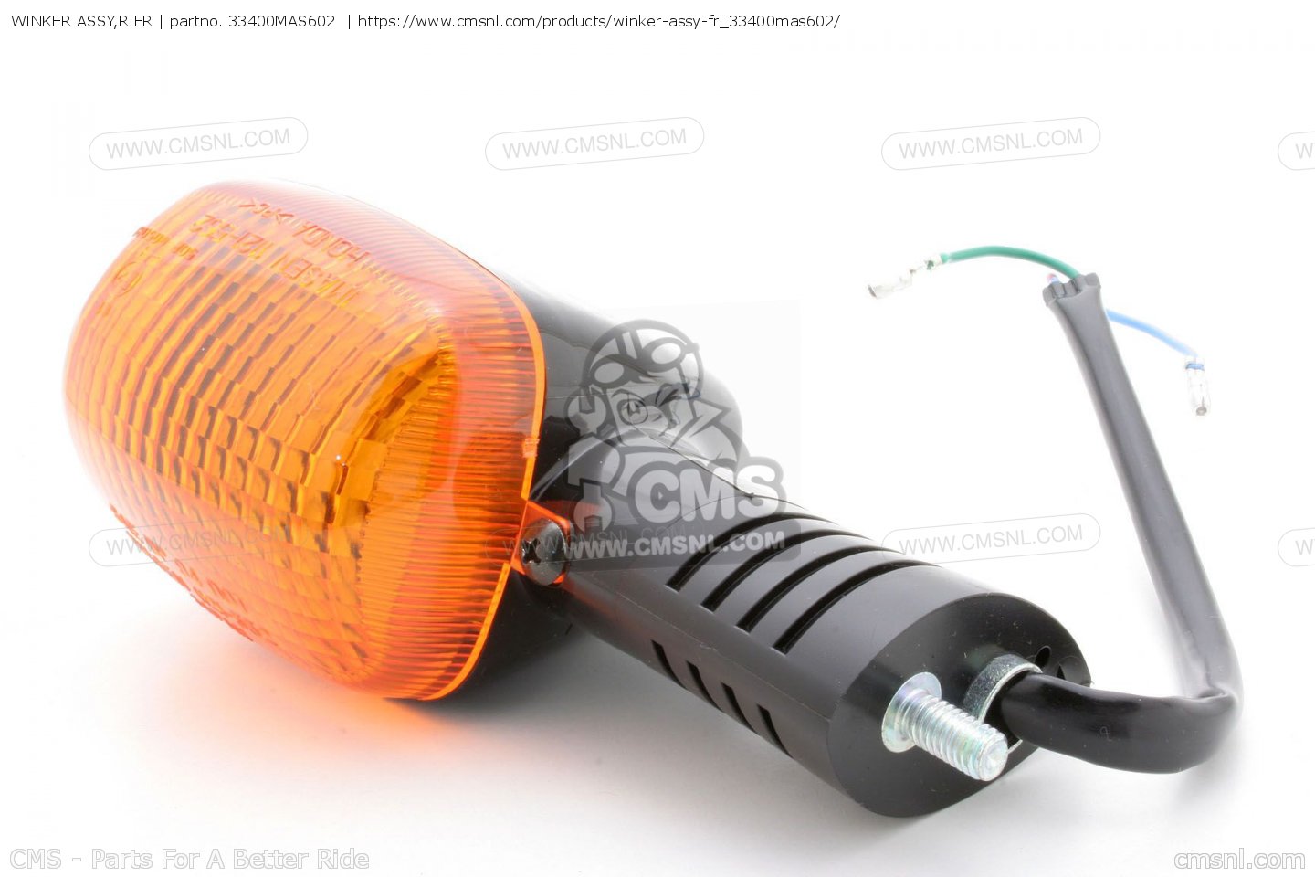 33400MAS602: WINKER ASSY,R FR Honda - buy the 33400-MAS-602 at CMSNL