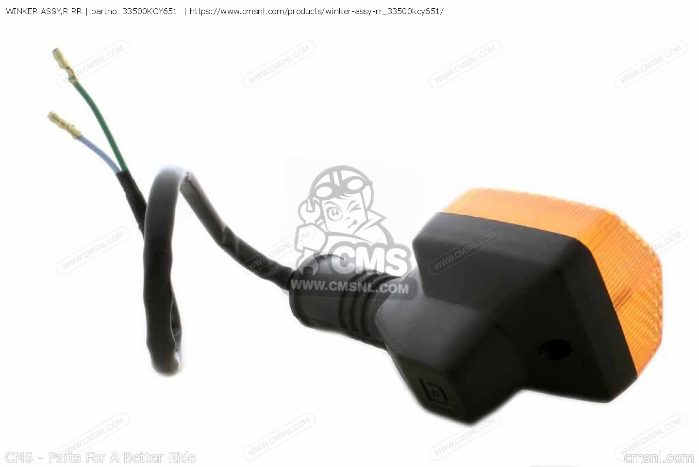 33500KCY651: WINKER ASSY,R RR Honda - buy the 33500-KCY-651 at CMSNL