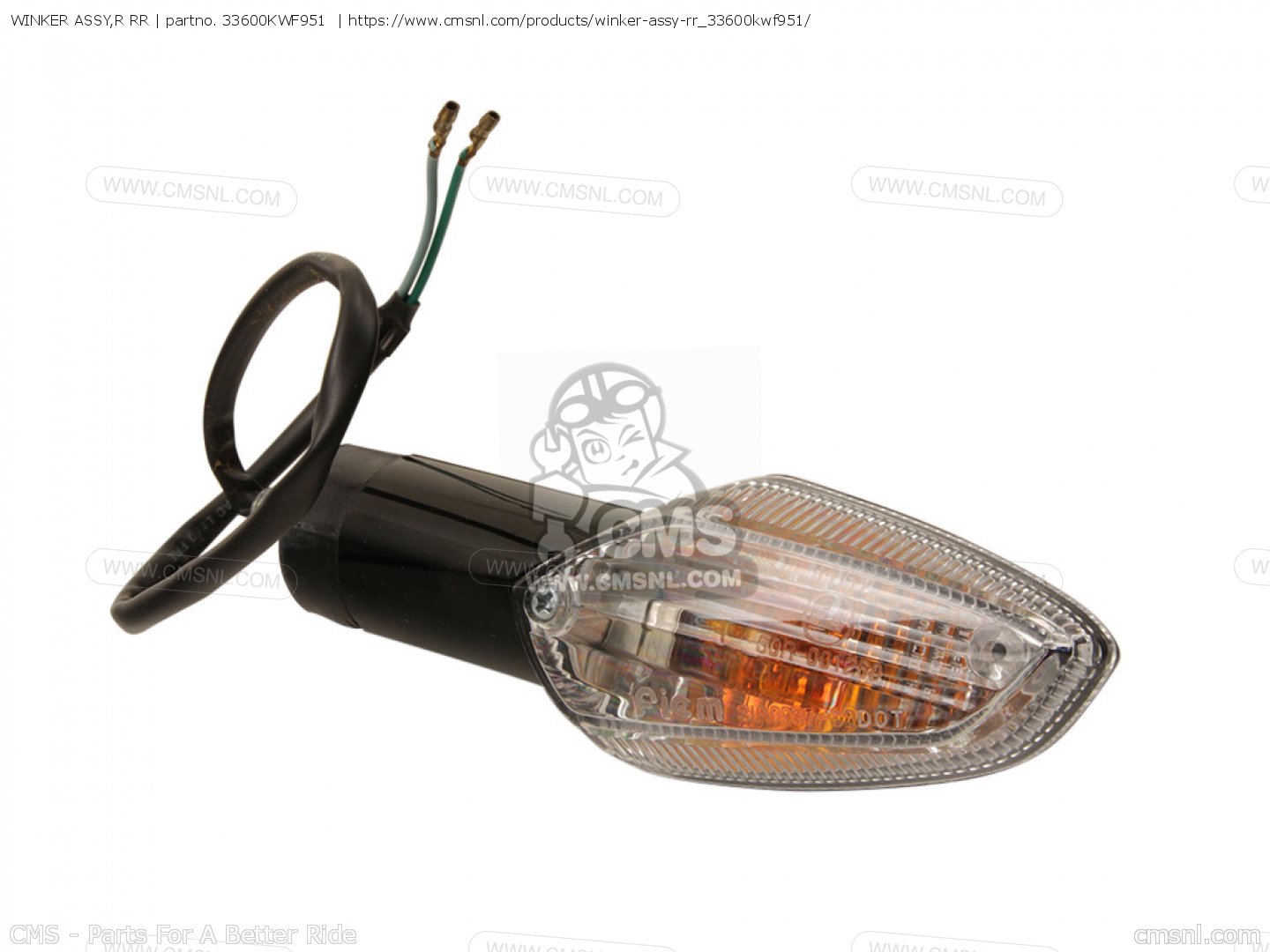 33600KWF951: WINKER ASSY,R RR Honda - buy the 33600-KWF-951 at CMSNL