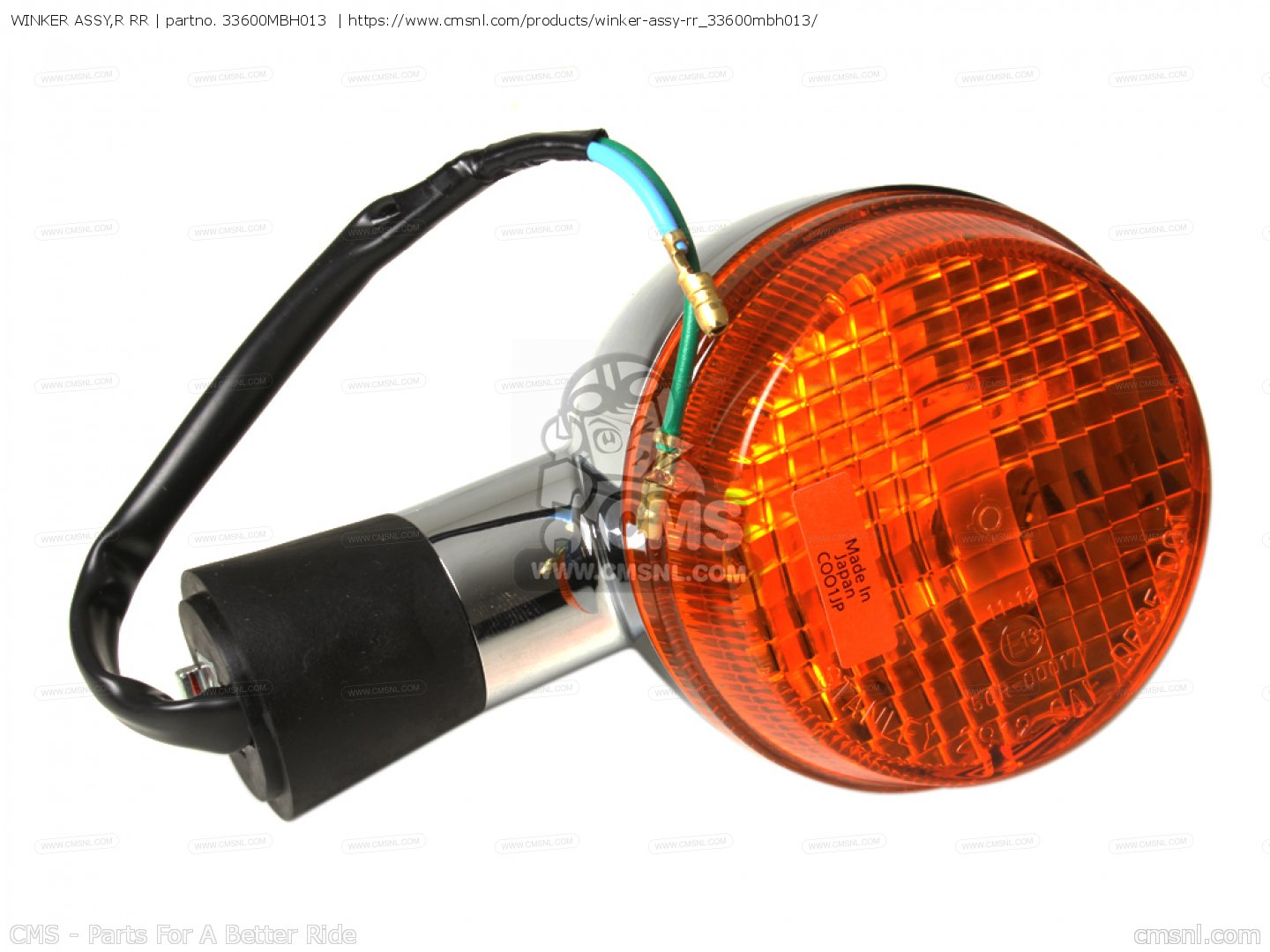 33600MBH013: Winker Assy,r Rr Honda - buy the 33600-MBH-013 at CMSNL