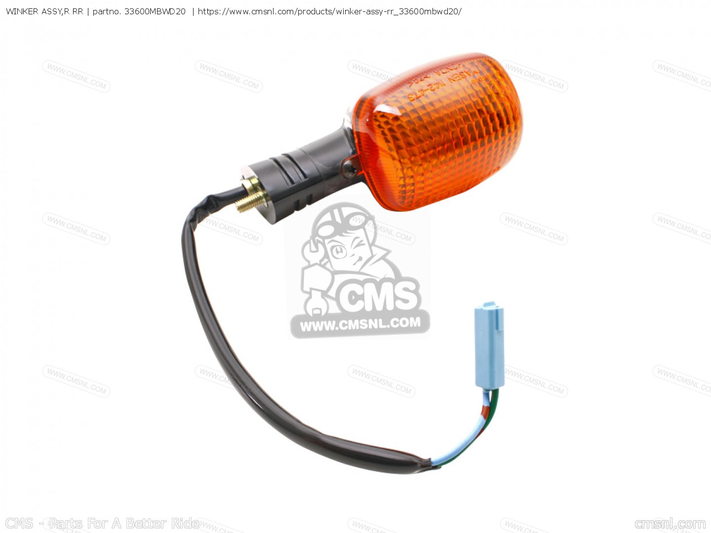 33600MBWD20: WINKER ASSY,R RR Honda - buy the 33600-MBW-D20 at CMSNL