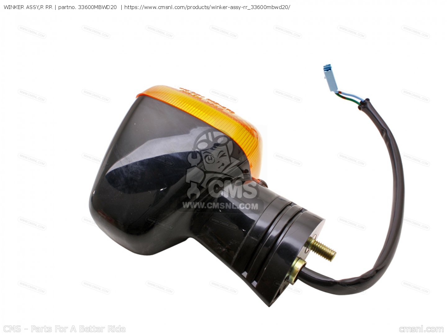 33600MBWD20: WINKER ASSY,R RR Honda - buy the 33600-MBW-D20 at CMSNL