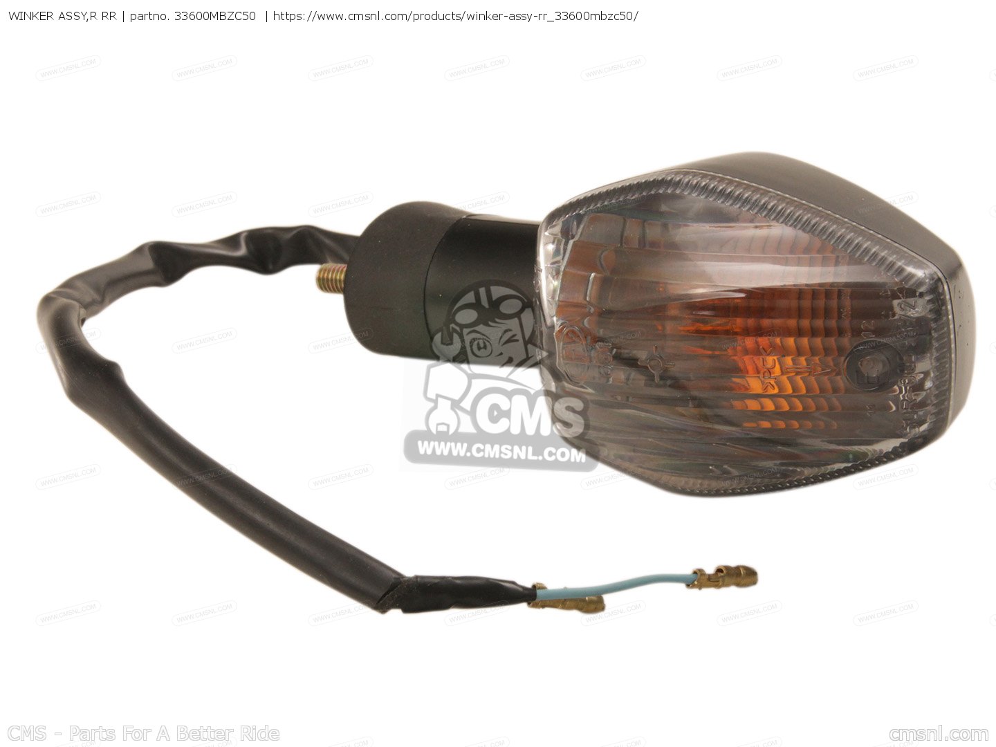 33600MBZC50: WINKER ASSY,R RR Honda - buy the 33600-MBZ-C50 at CMSNL