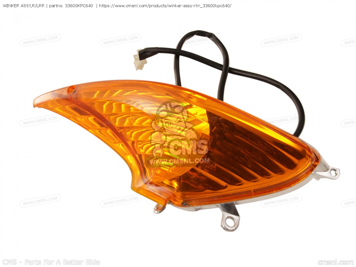 33600KPC640: WINKER ASSY,R/LRR Honda - buy the 33600-KPC-640 at CMSNL