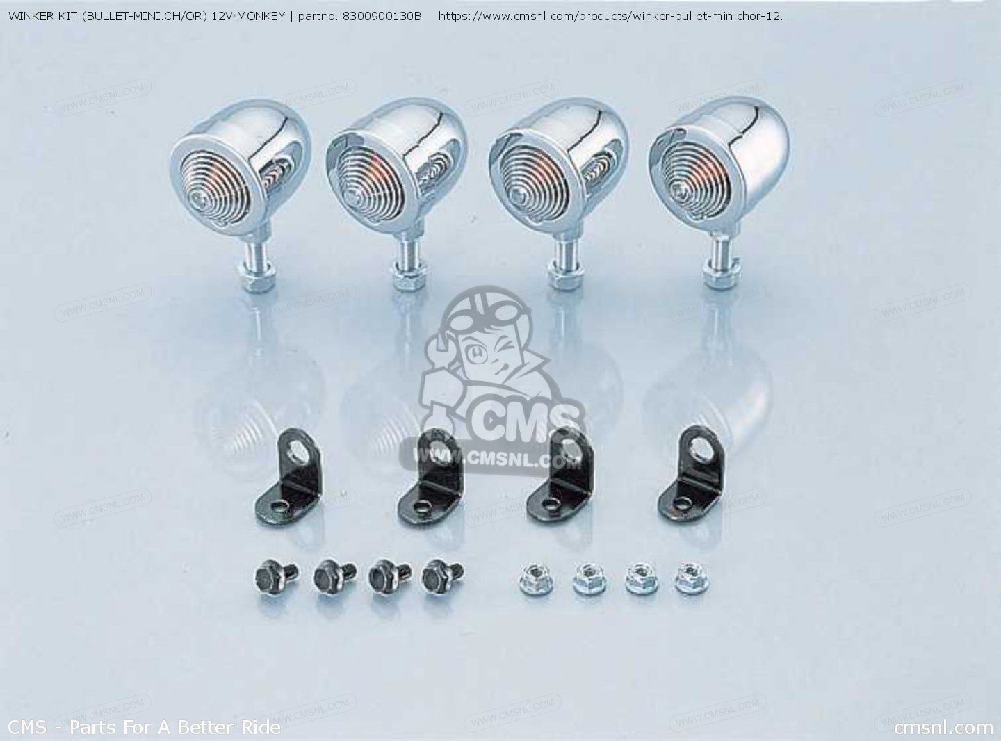 8300900130B: WINKER KIT (BULLET-MINI.CH/OR) 12V MONKEY Kitaco - buy the ...