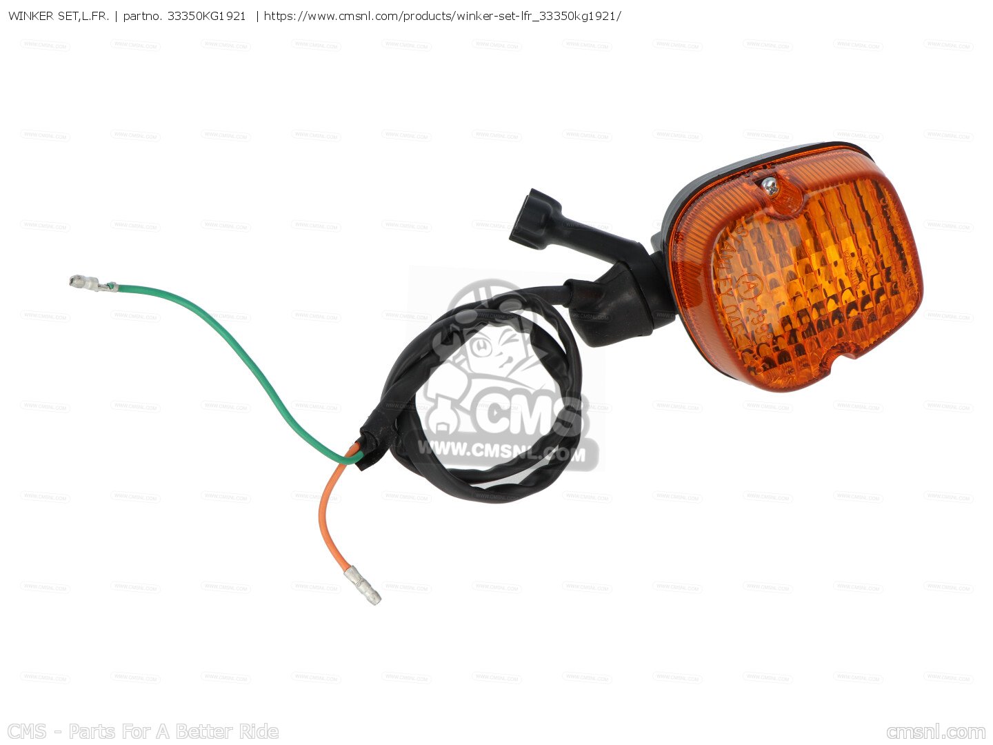 33350KG1921: WINKER SET,L.FR. Honda - buy the 33350-KG1-921 at CMSNL