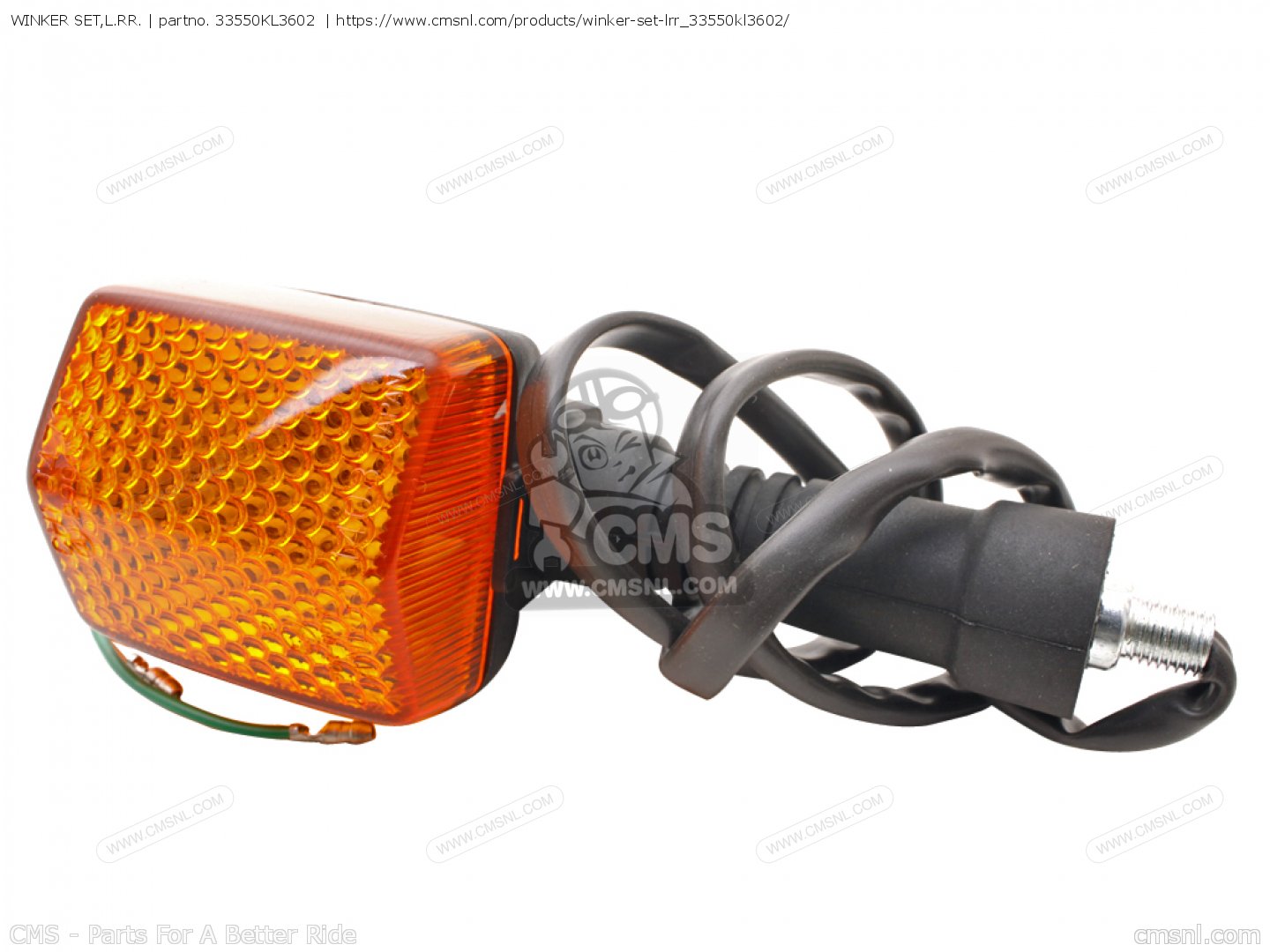 33550KL3602: WINKER SET,L.RR. Honda - buy the 33550-KL3-602 at CMSNL