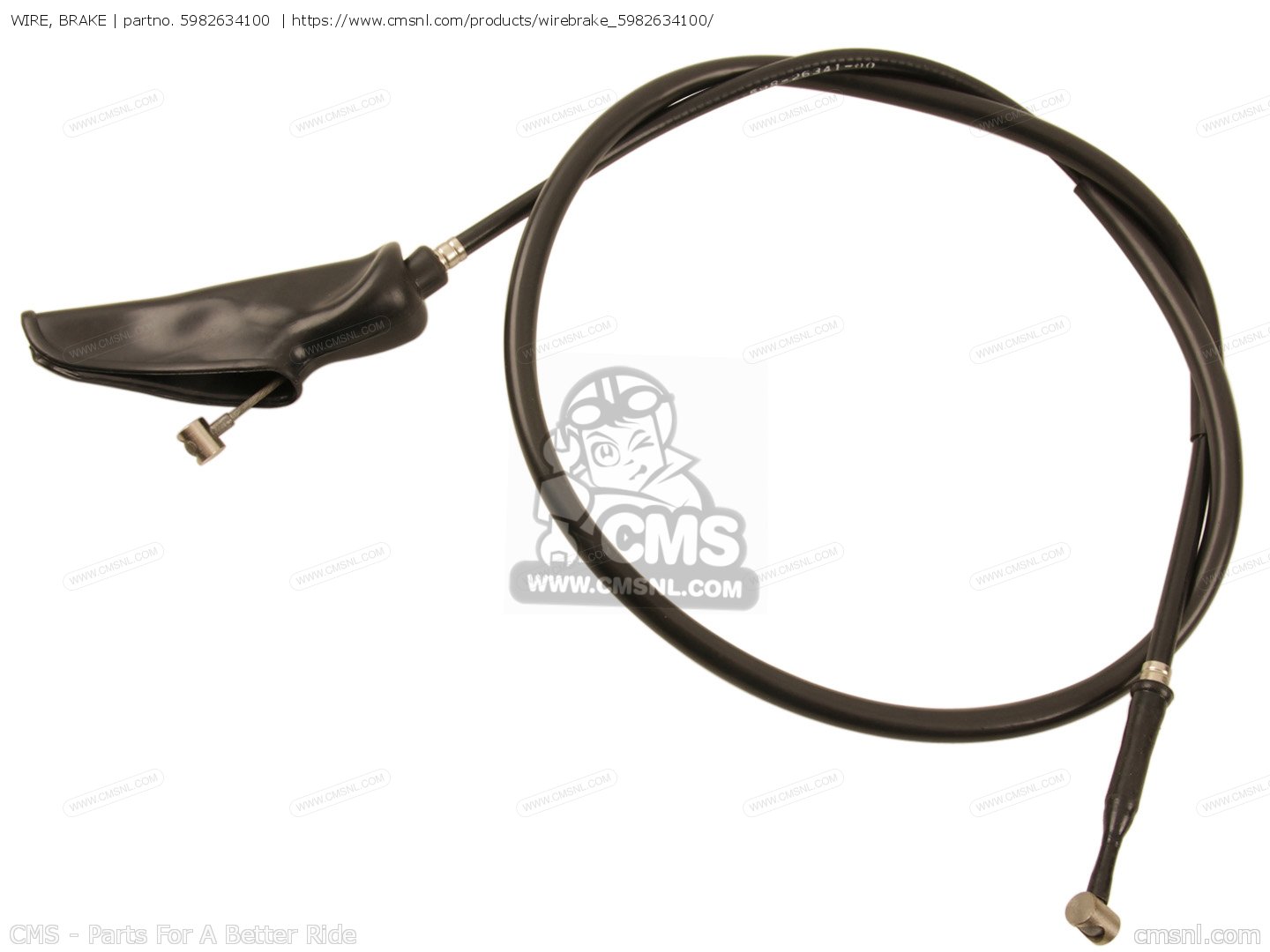 5982634100: WIRE, BRAKE Yamaha - buy the 598-26341-00-00 at CMSNL