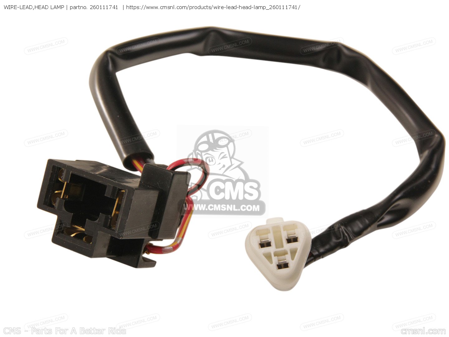 260111741: Wire-lead,head Lamp Kawasaki - buy the 26011-1741 at CMSNL