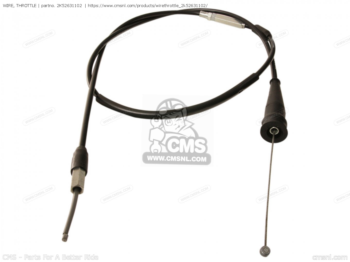 2K52631102: WIRE, THROTTLE Yamaha - buy the 2K5-26311-02-00 at CMSNL