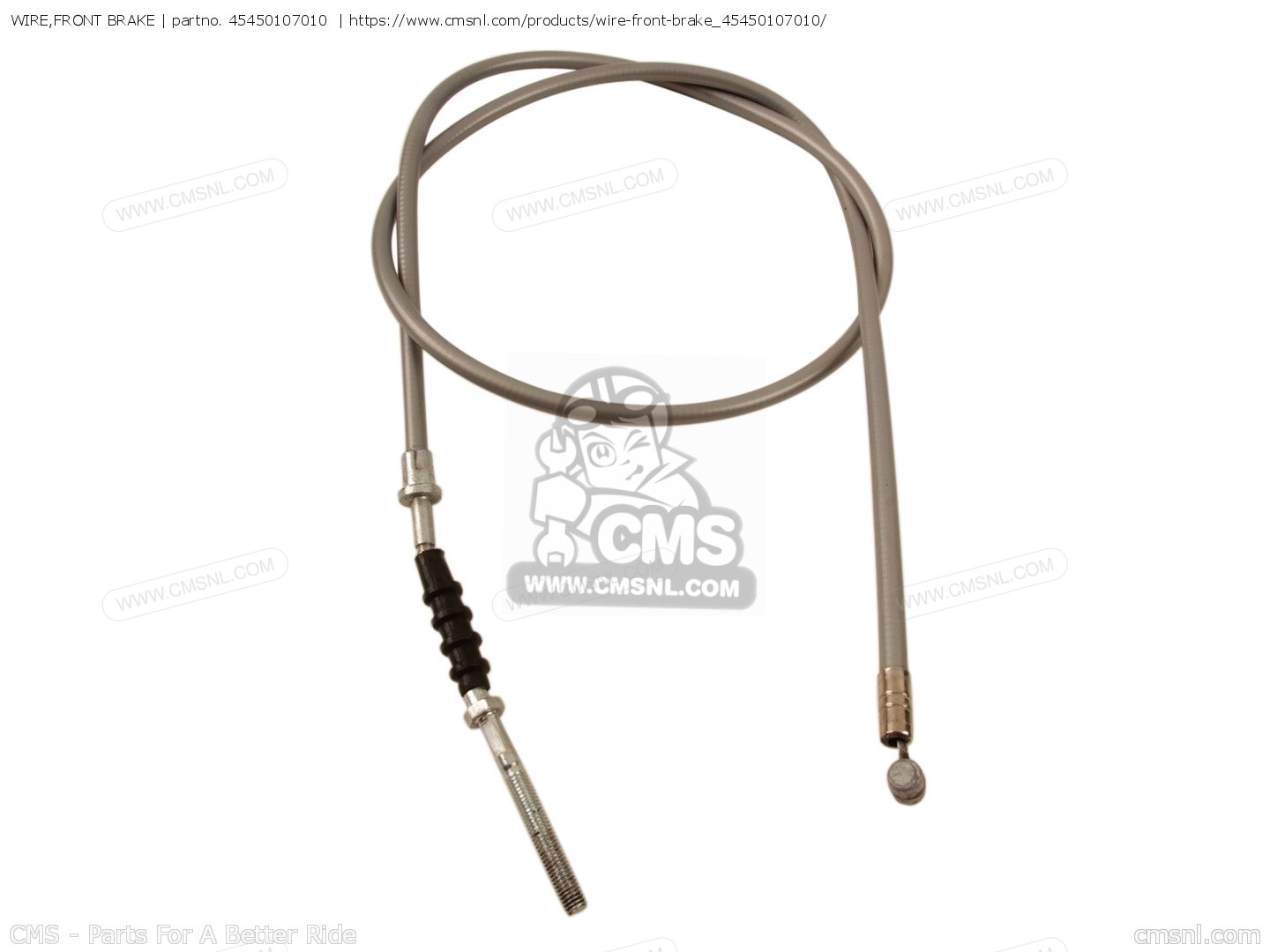 45450107010: WIRE,FRONT BRAKE Honda - buy the 45450-107-010 at CMSNL