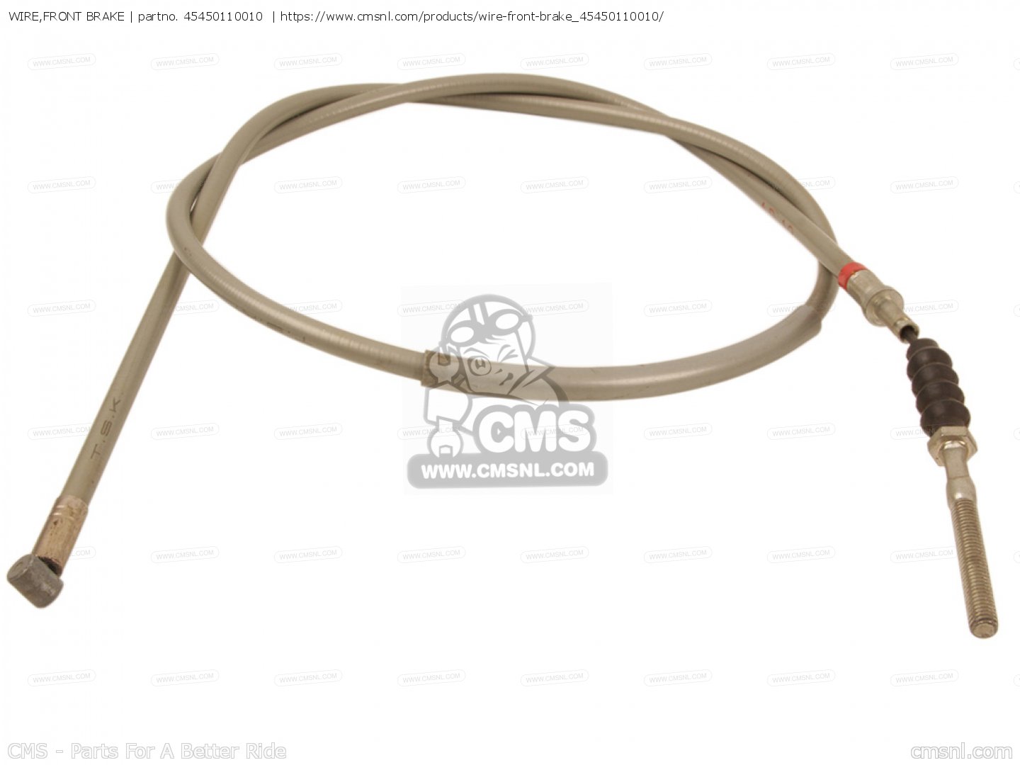 45450110010: WIRE,FRONT BRAKE Honda - buy the 45450-110-010 at CMSNL