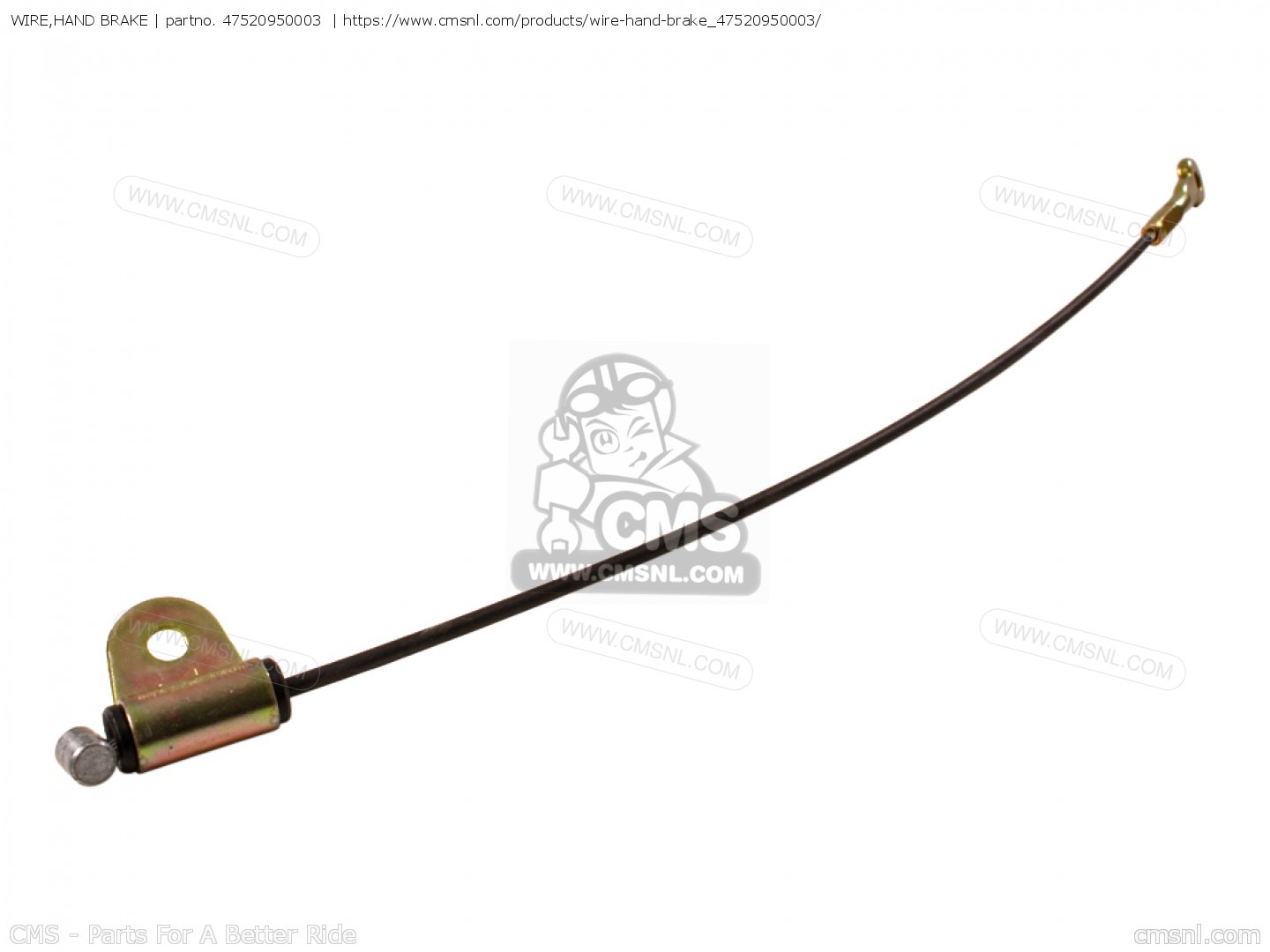 47520950003: WIRE,HAND BRAKE Honda - buy the 47520-950-003 at CMSNL