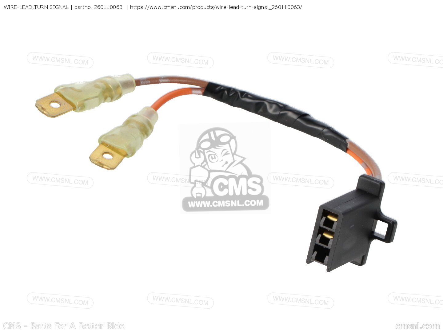 260110063: WIRE-LEAD,TURN SIGNAL Kawasaki - buy the 26011-0063 at CMSNL