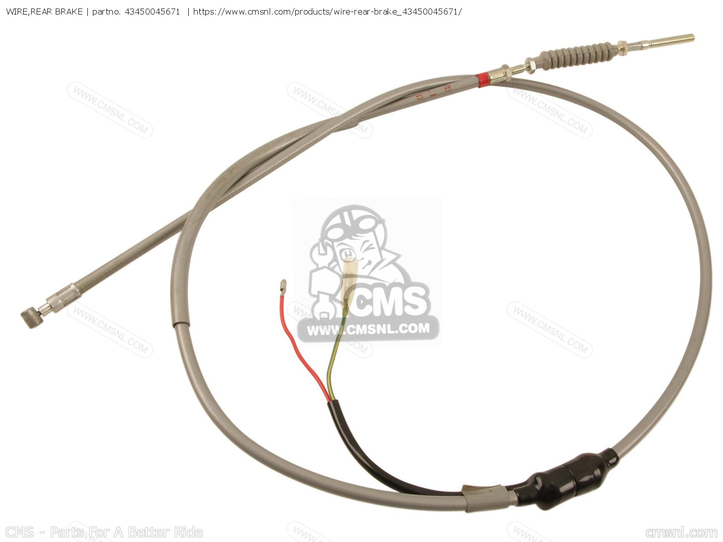 43450045671: WIRE,REAR BRAKE Honda - buy the 43450-045-671 at CMSNL