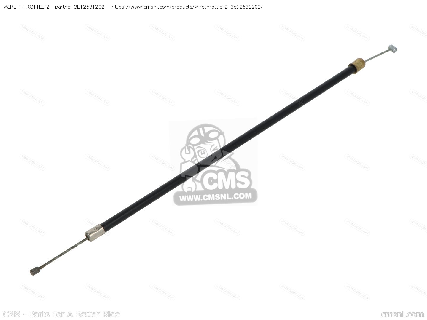 3E12631202: Wire, Throttle 2 Yamaha - buy the 3E1-26312-02 at CMSNL