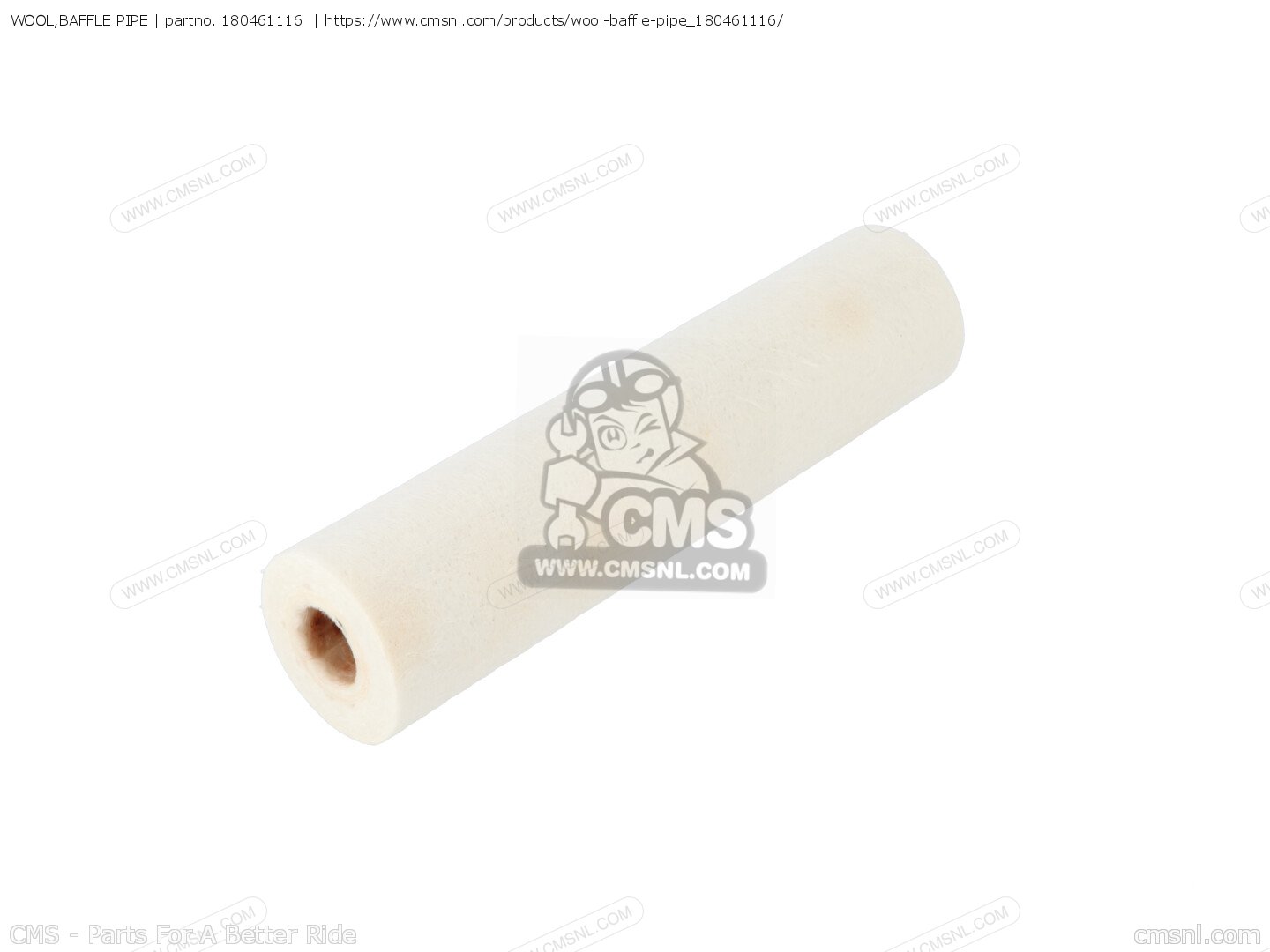 WOOL,BAFFLE PIPE for KX80-R1 1991 AL - order at CMSNL