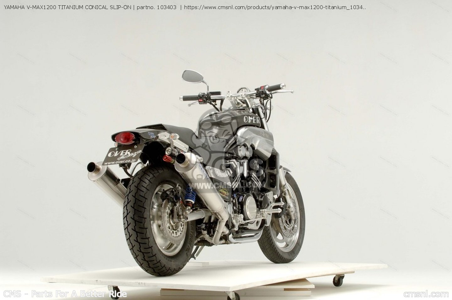 YAMAHA V-MAX1200 TITANIUM CONICAL SLIP-ON for EXHAUST SYSTEMS - order ...