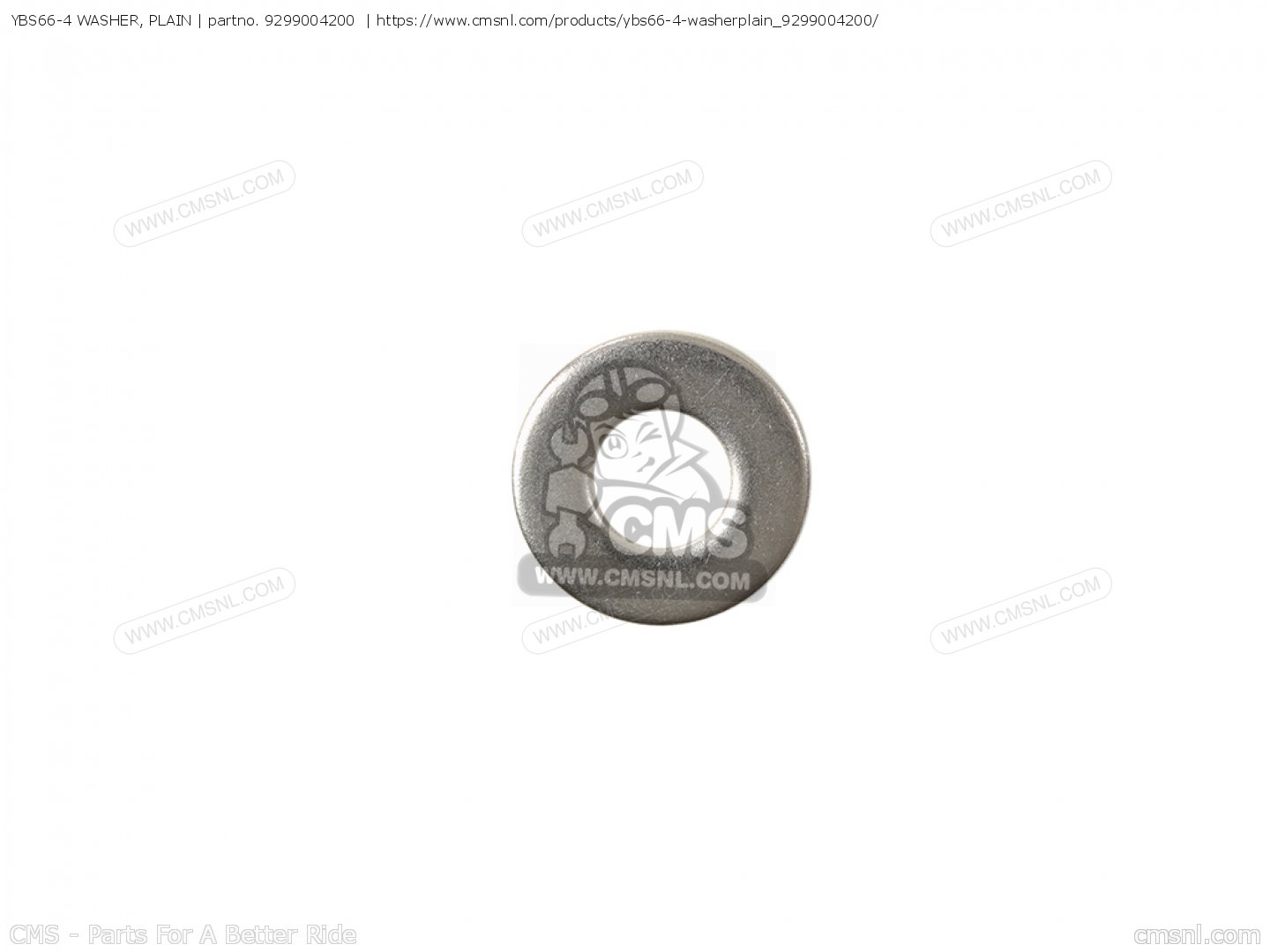 YBS66-4 WASHER, PLAIN for Yamaha - order at CMSNL