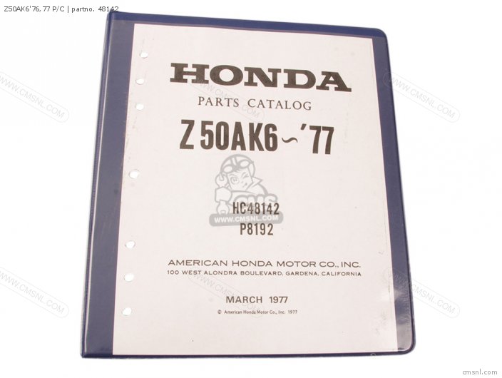 48142: Z50ak6'76,77 P/c Honda - buy the 48142 at CMSNL